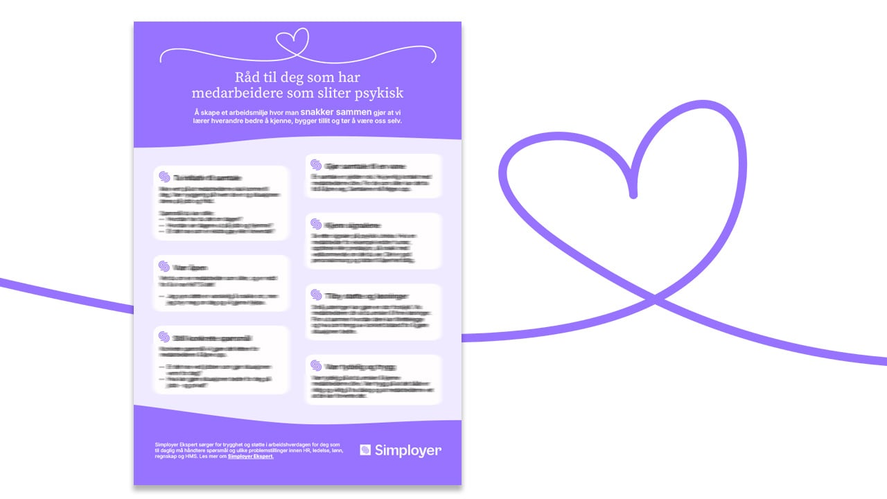 Råd til deg som har medarbeidere som sliter psykisk